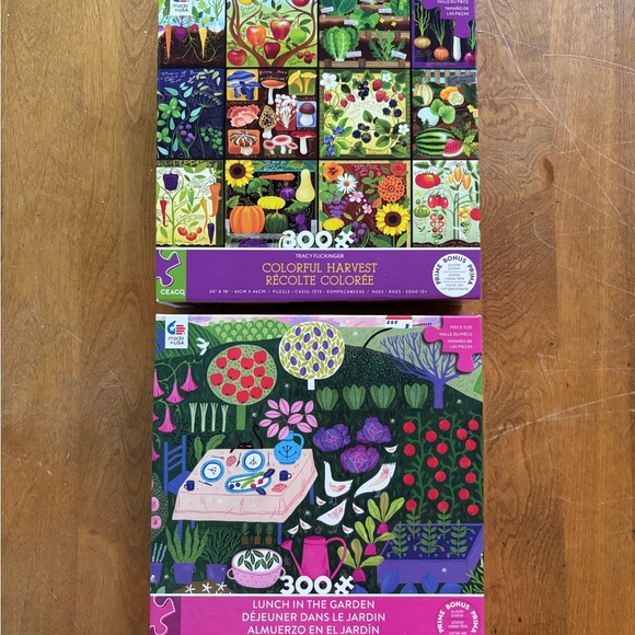 Ceaco | Games | Ceaco Colorful Harvest And Lunch In The Garden Puzzles ...